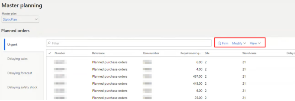 Features of D365 F&O Planning Optimization for Manufacturing