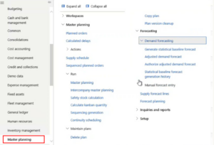 Features of D365 F&O Planning Optimization for Manufacturing