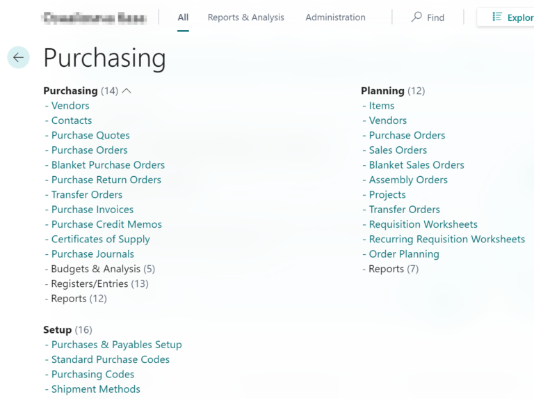 Microsoft Dynamics 365 Business Central Modules and Their Features