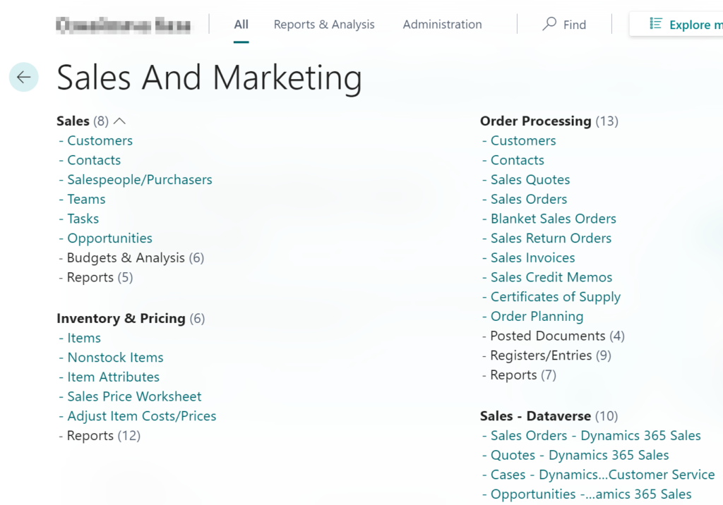 Microsoft Dynamics 365 Business Central Modules and Their Features