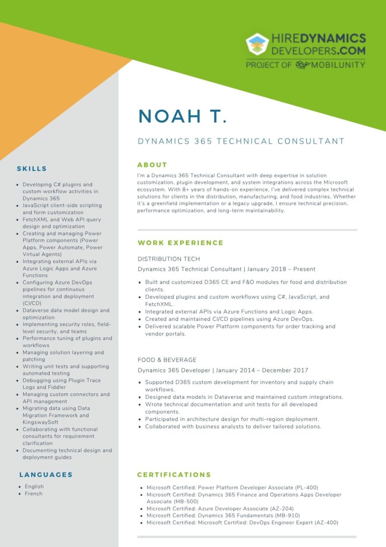 Microsoft Dynamics 365 Project Implementation Plan